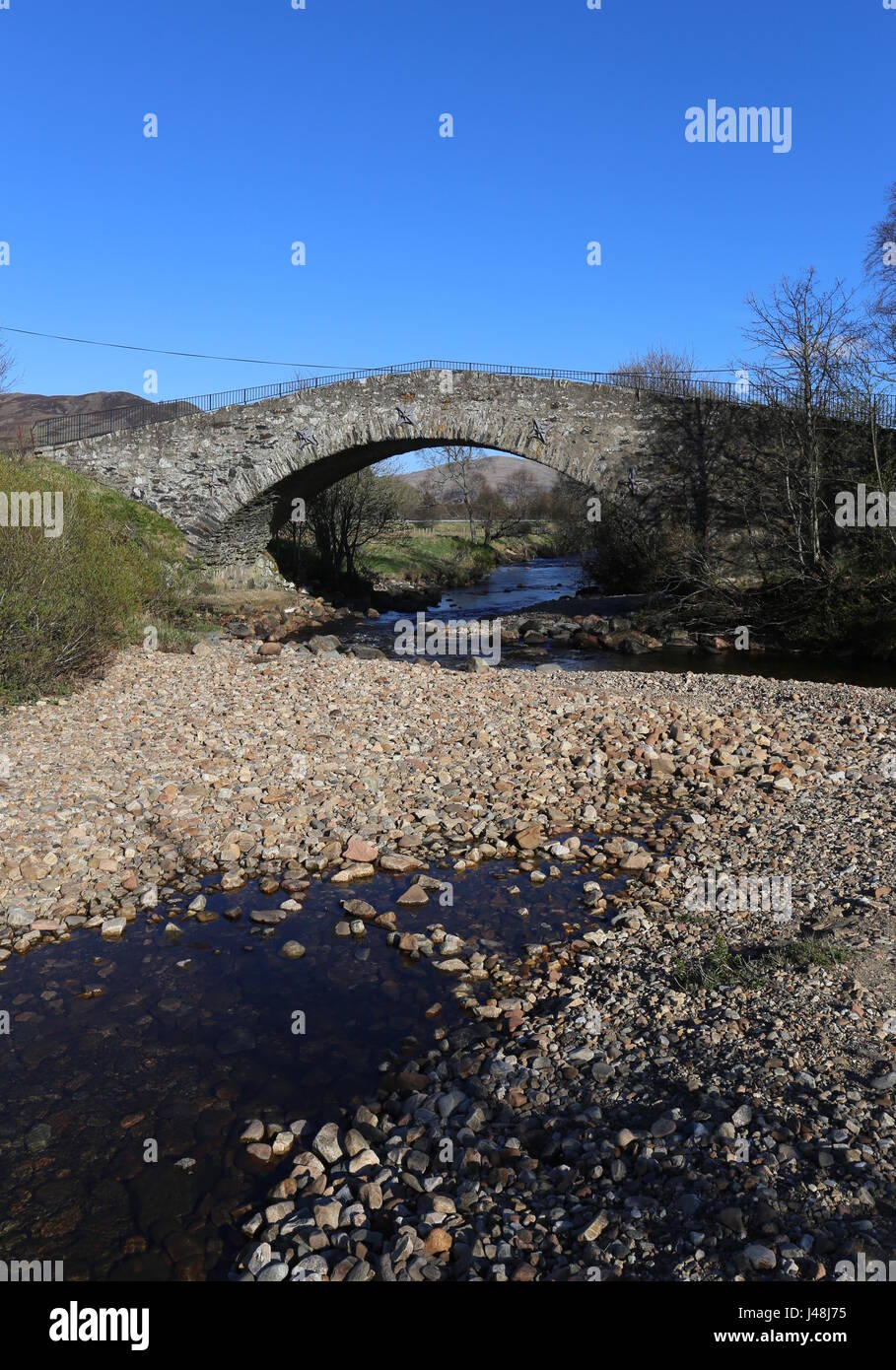 Old bridge over Shee Water Spittal of Glenshee Scotland May 2017 Stock ...
