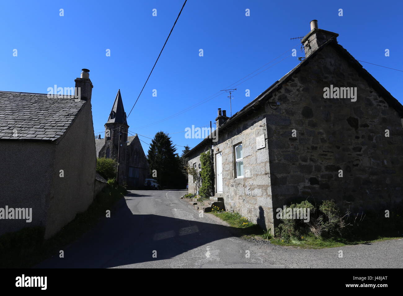 Kirkmichael street scene Scotland May 2017 Stock Photo - Alamy