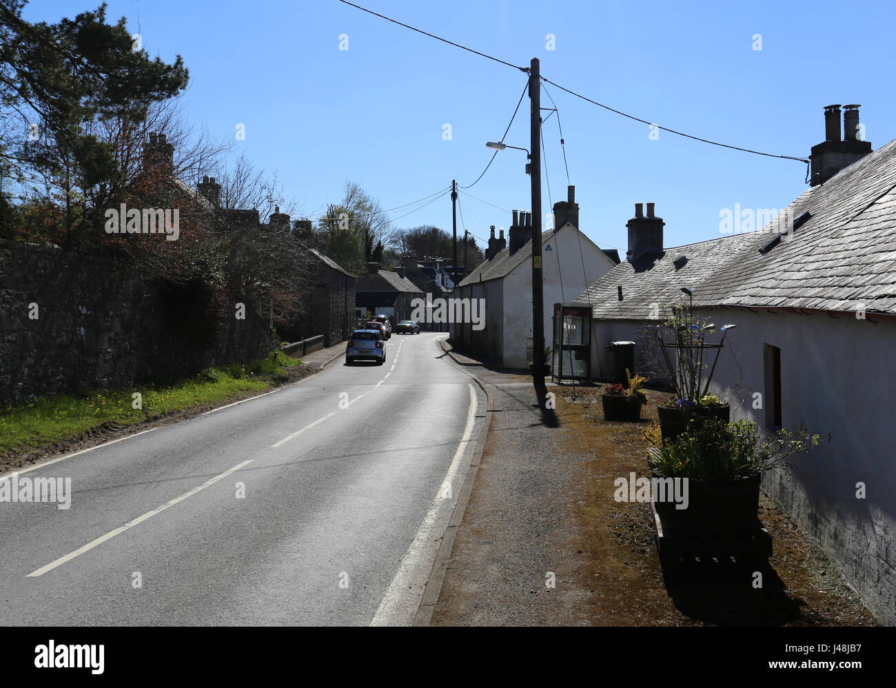 Kirkmichael street scene Scotland May 2017 Stock Photo - Alamy