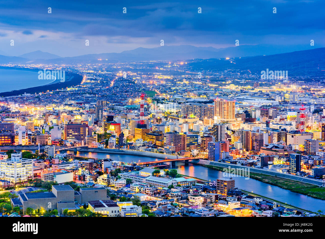 Numazu, Japan Skyline at twilight Stock Photo - Alamy