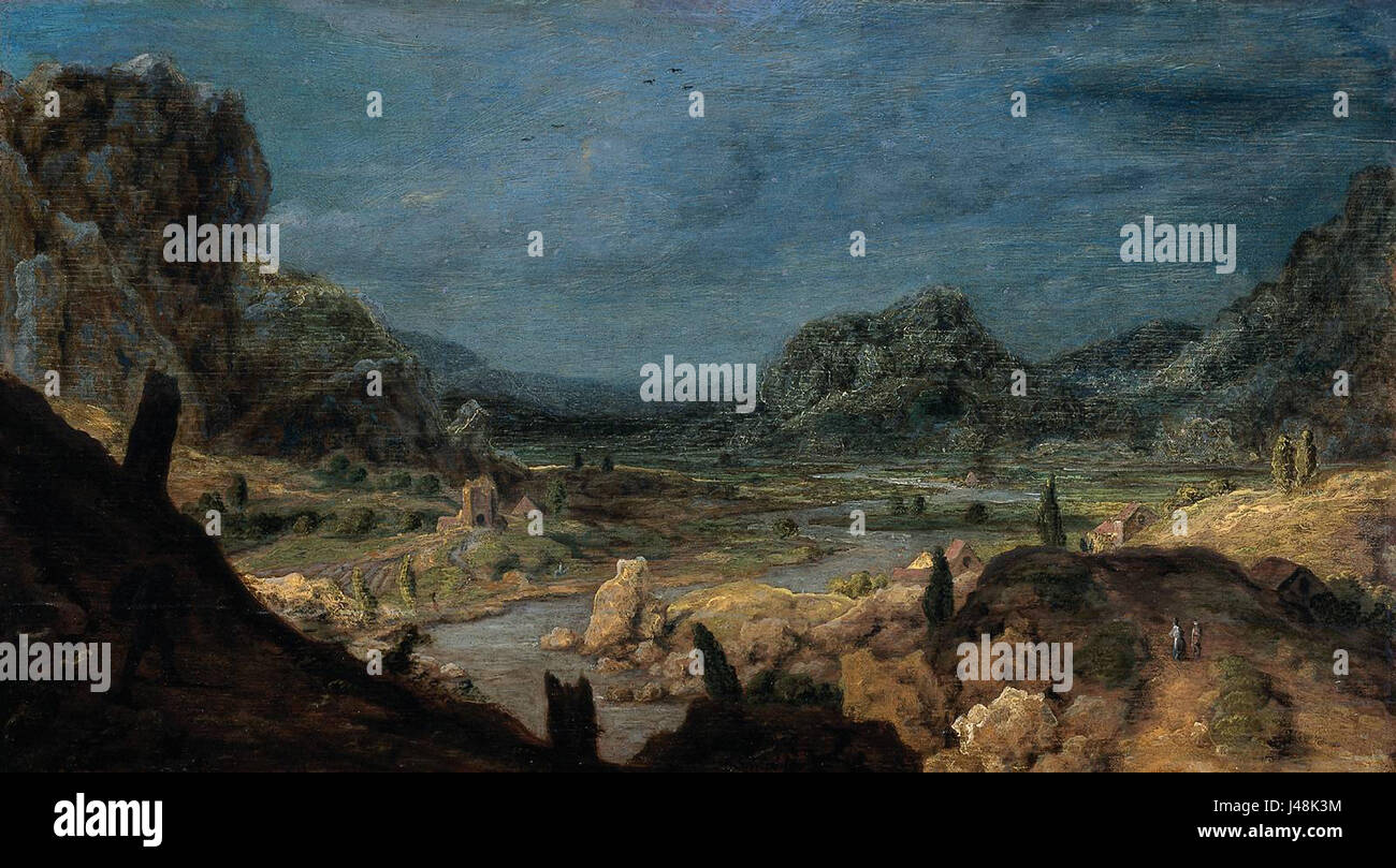 Hercules Seghers River valley circa 1626 Stock Photo - Alamy