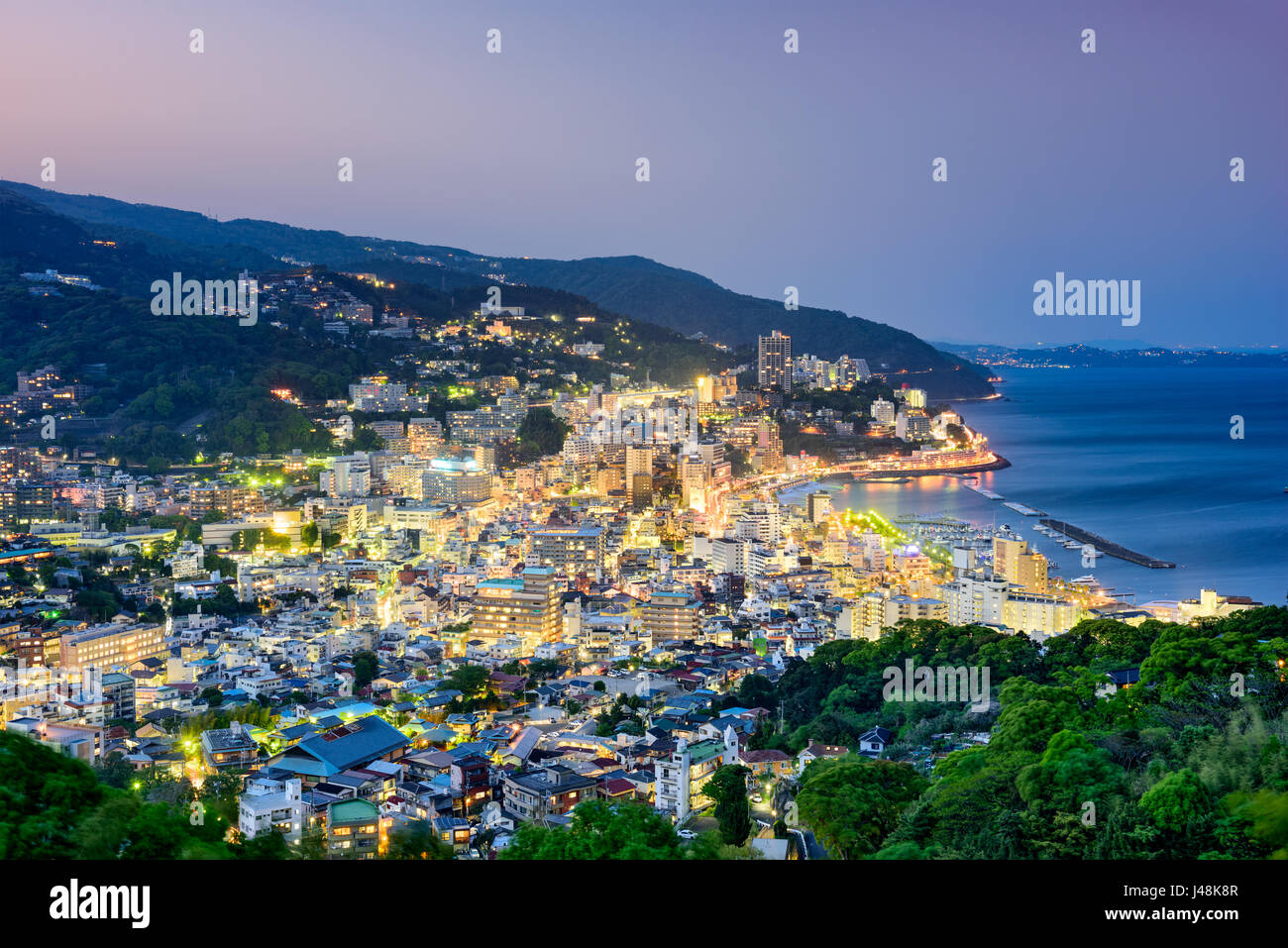 Atami City, Japan Skyline at twilight Stock Photo - Alamy