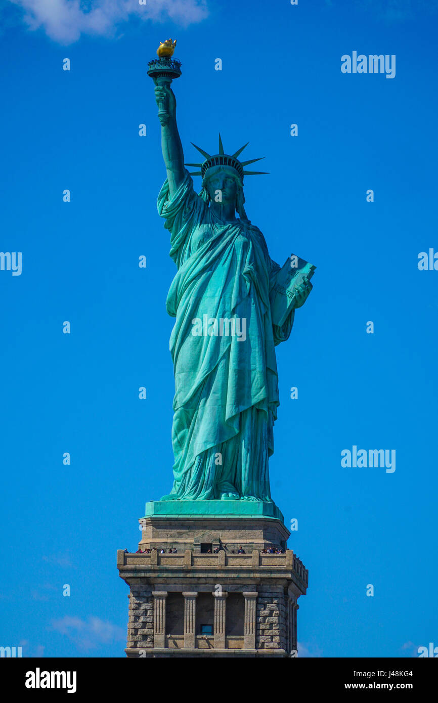 Famous iconic landmark - The Statue of Liberty in New York- MANHATTAN ...