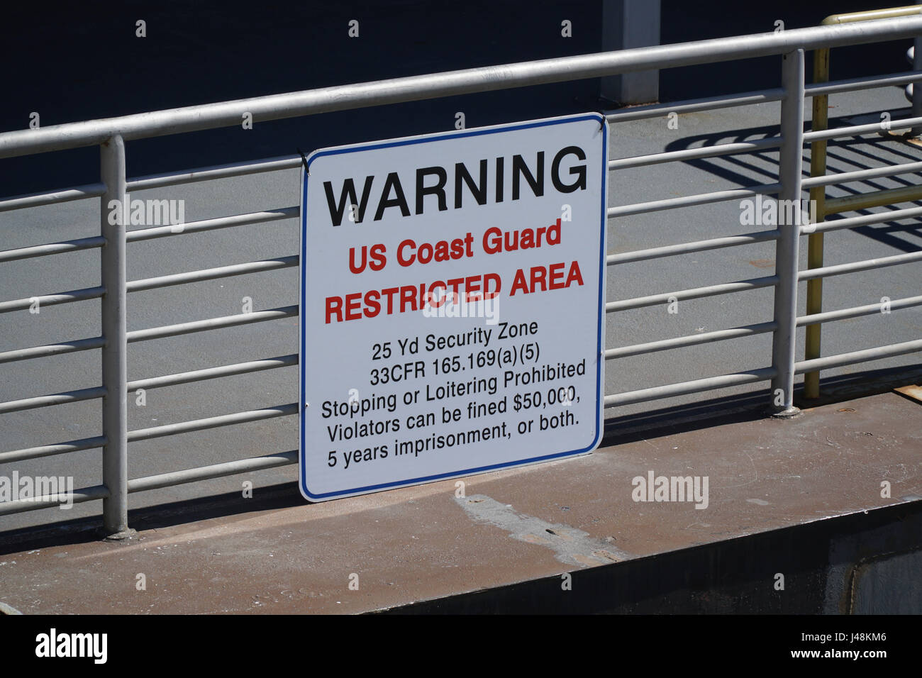 Warning US Coast Guard Restricted Area- MANHATTAN / NEW YORK - APRIL 1 ...