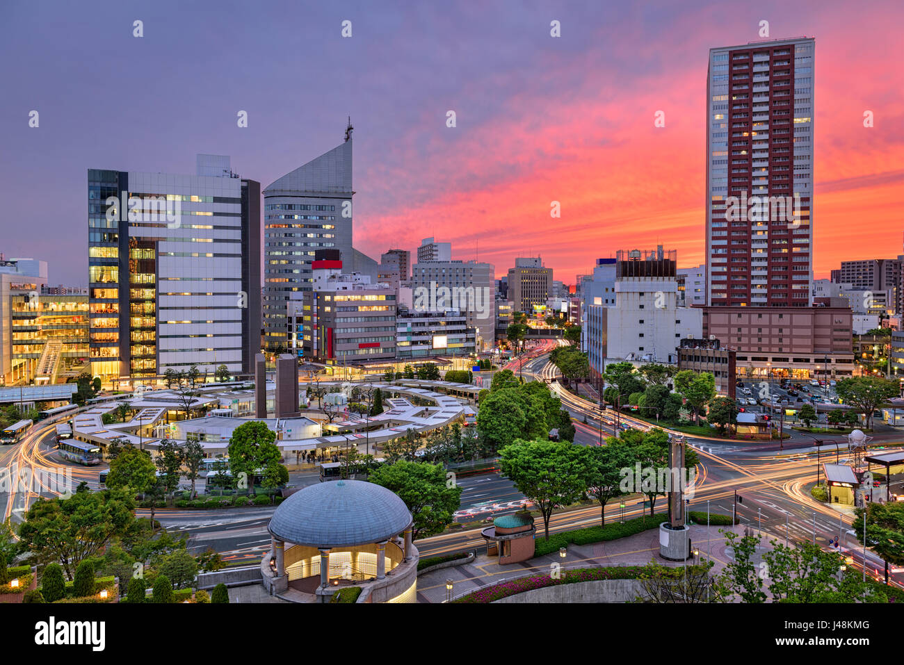 Hamamatsu City, Japan skyline at twilight Stock Photo - Alamy