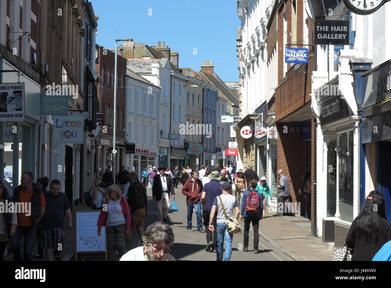 High Street, Barnstaple, Devon Stock Photo - Alamy