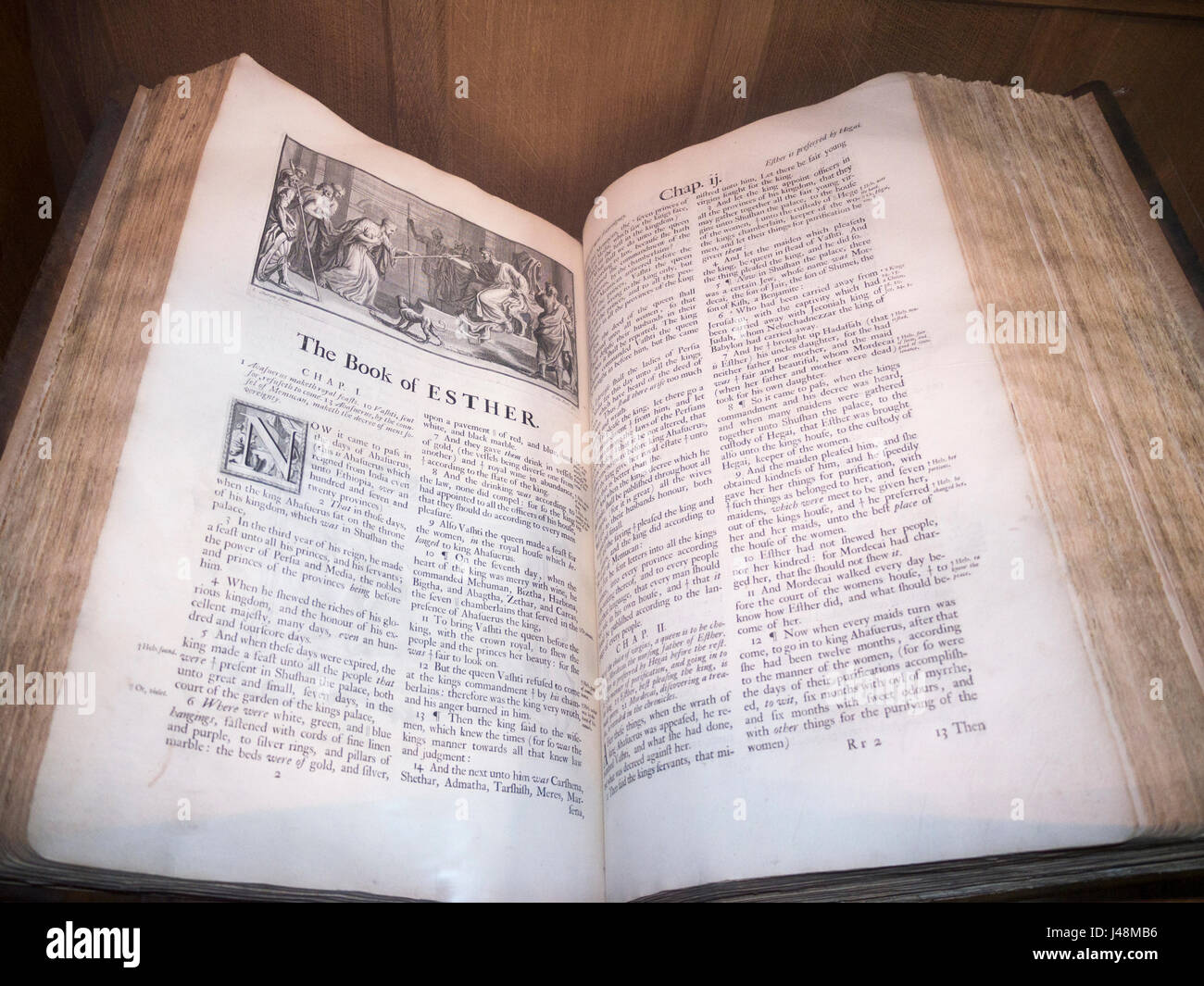 Ancient Bible in St Mary’s Parish Church and Schoolhouse in Nether ...