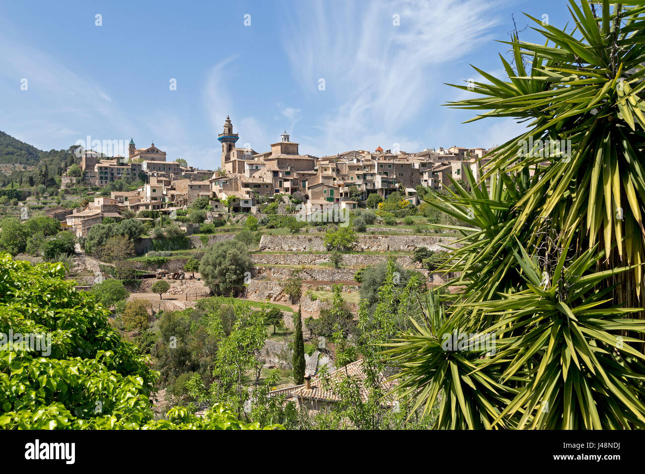 panoramic view of Valldemossa, Majorca, Spain Stock Photo - Alamy