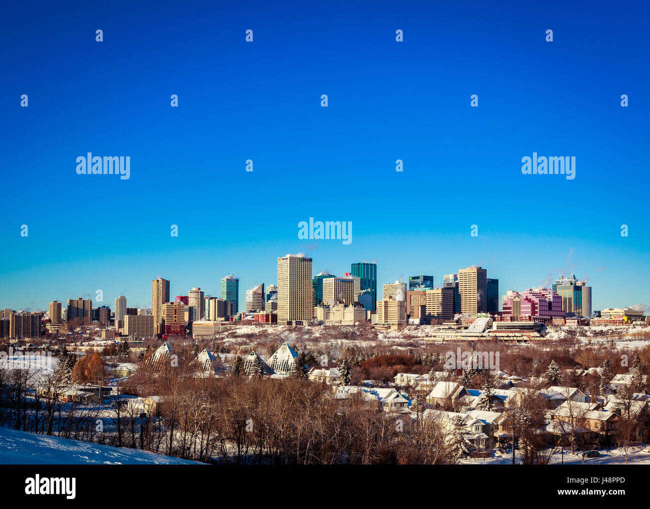 Edmonton winter skyline hi-res stock photography and images - Alamy