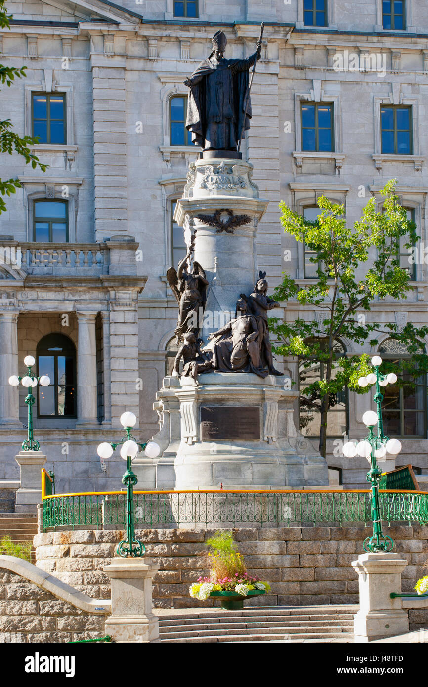 Statues In Front Of The Quebec Parliament Buildings; Quebec City ...