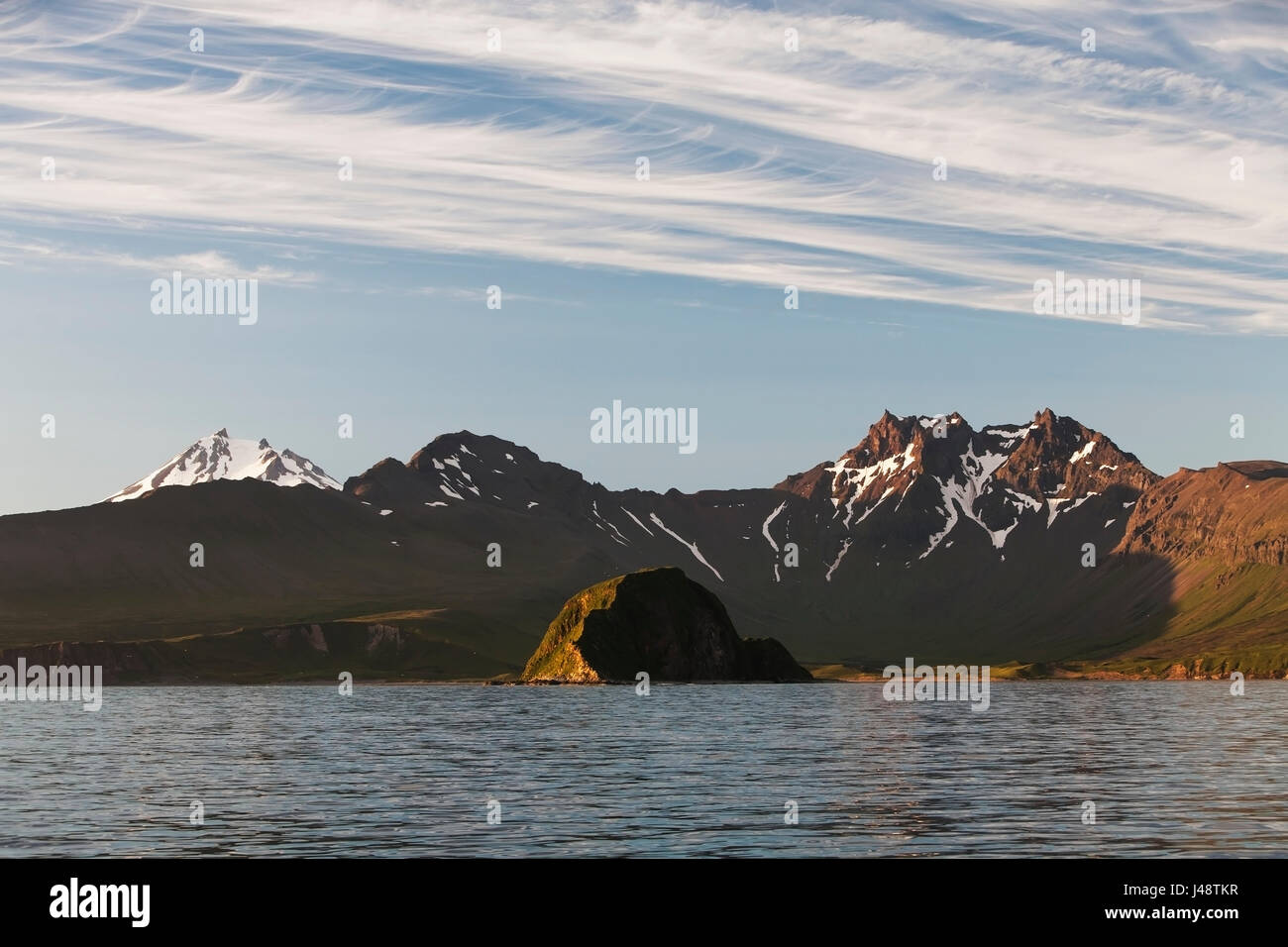South Walrus Peak, Frosty Volcano And Amagat Island Near Cold Bay ...