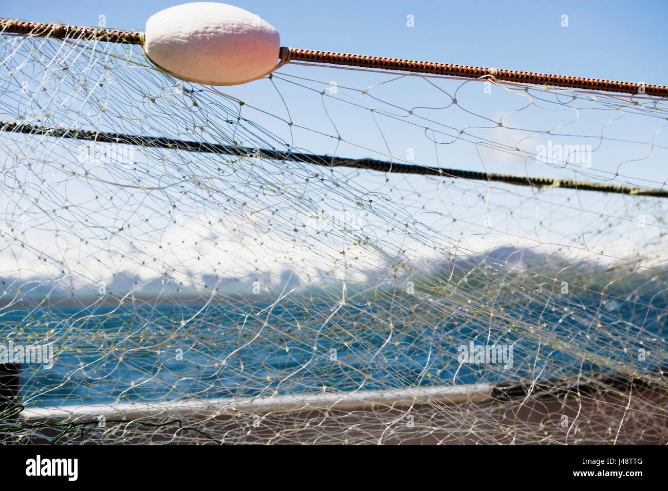 Gillnet For Salmon Fishing In Ikatan Bay In Front Of Isanotski Peaks ...