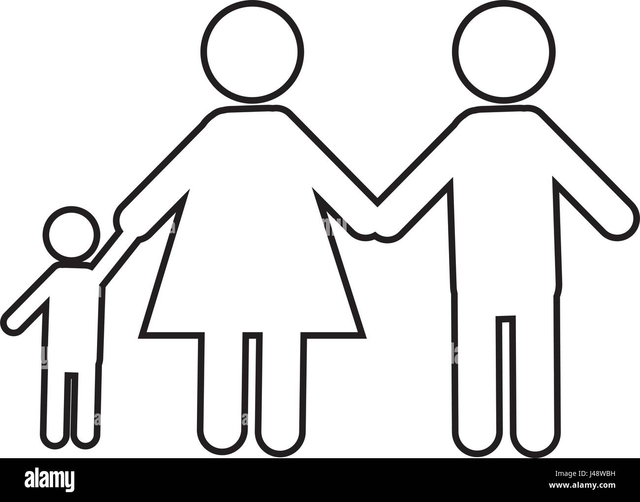 pictogram family icon Stock Vector Image & Art - Alamy