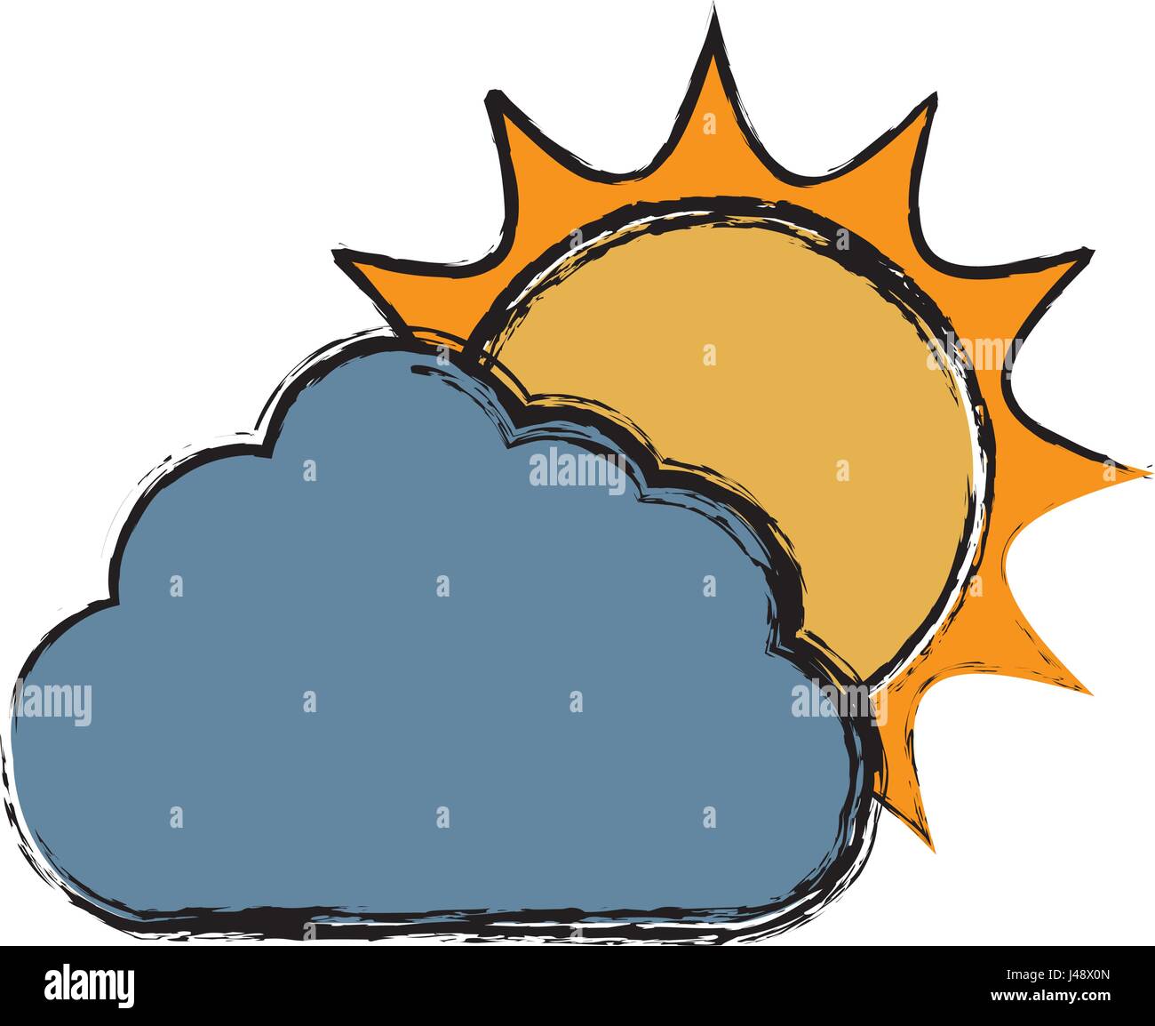 cloud and sun icon Stock Vector Image & Art - Alamy