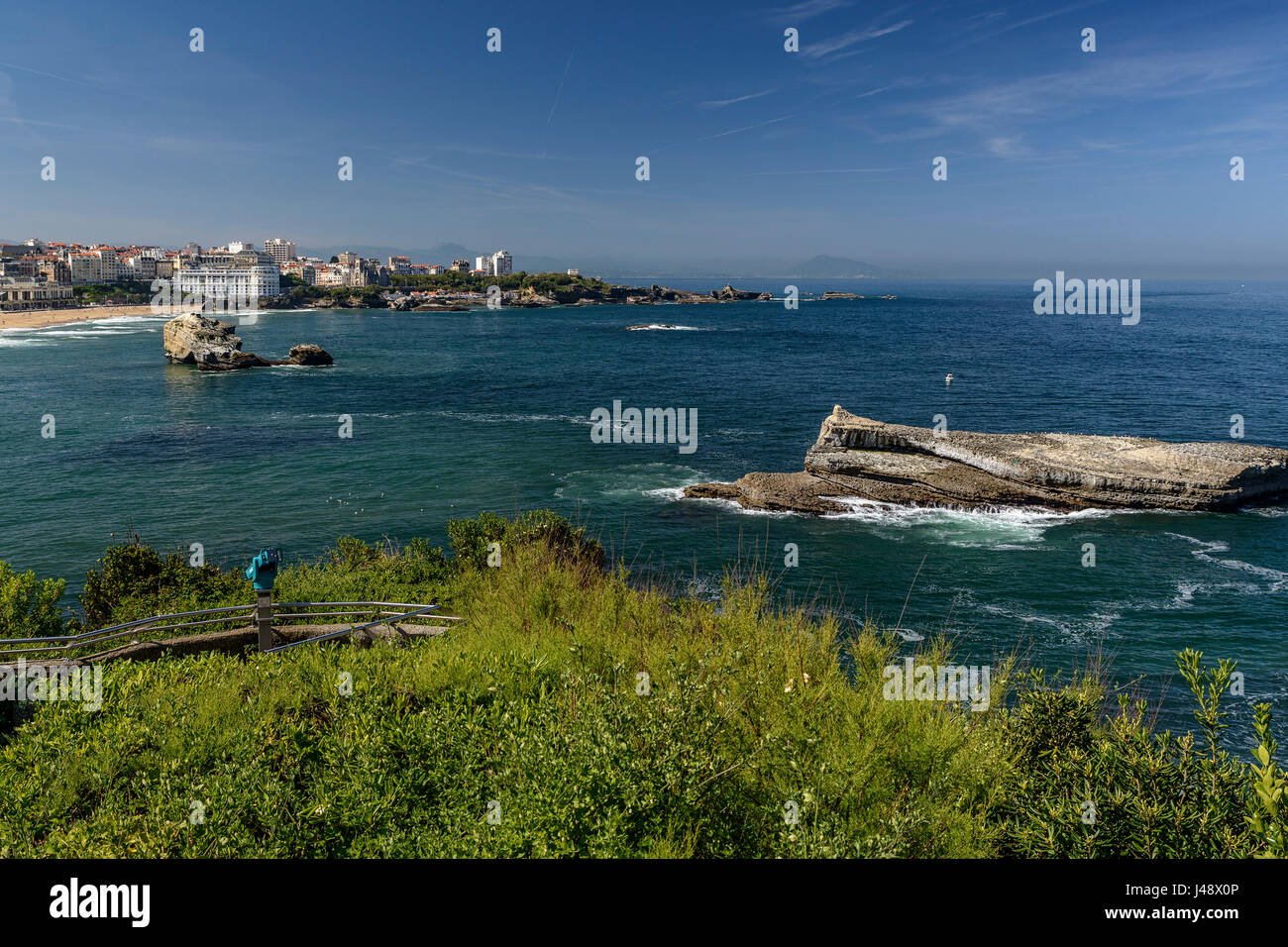 Panoramic view of Biarritz, Aquitaine, France, Europe Stock Photo - Alamy