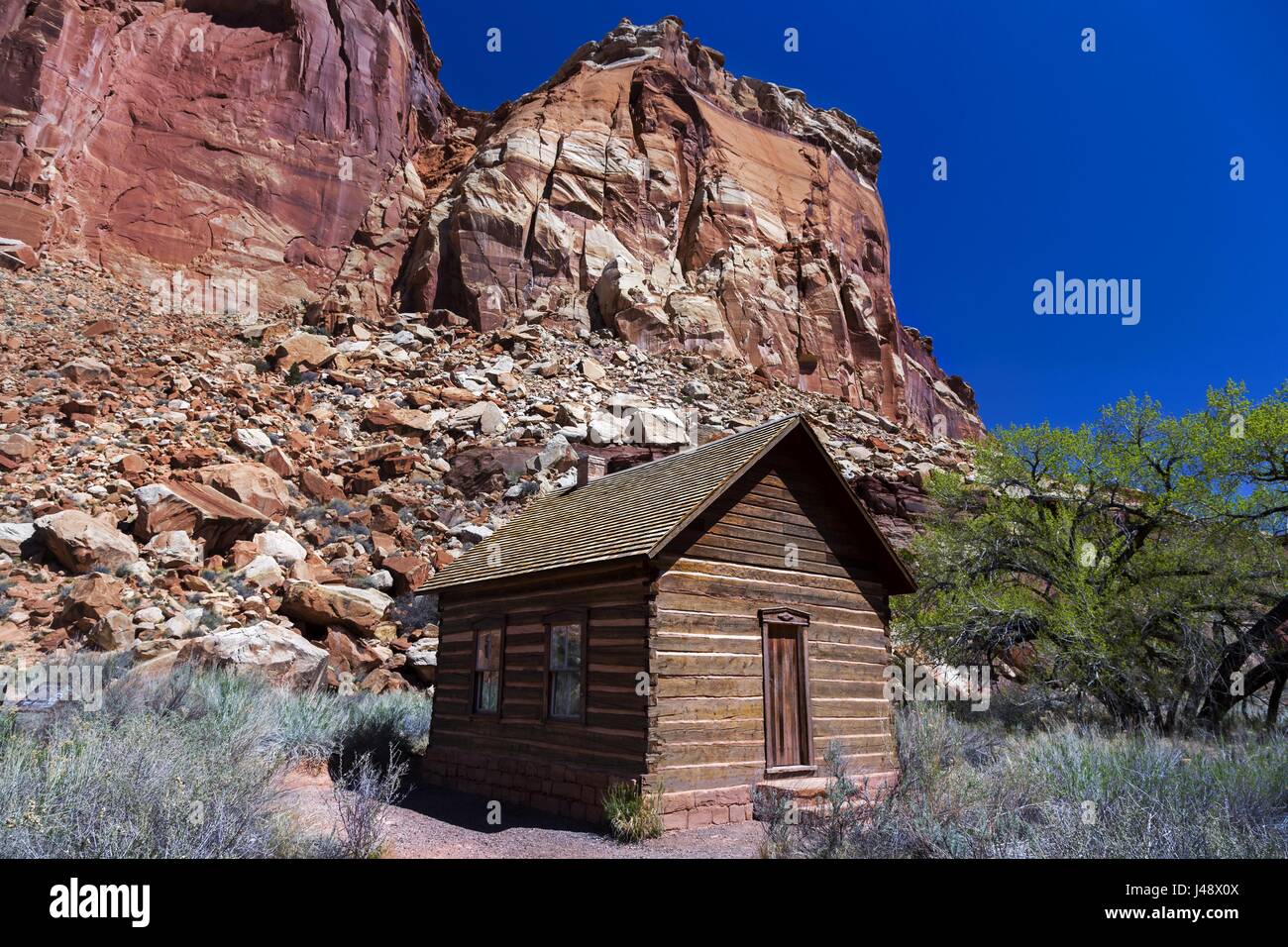 Historic Mormon Settlers School in Fruita, Capitol Reef National Park ...