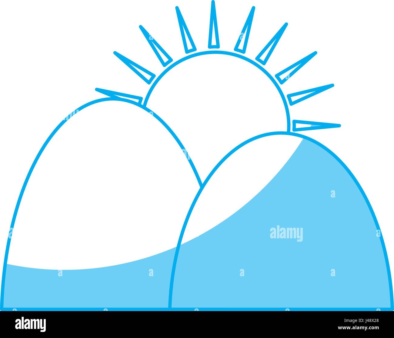 mountains and sun icon Stock Vector Image & Art - Alamy
