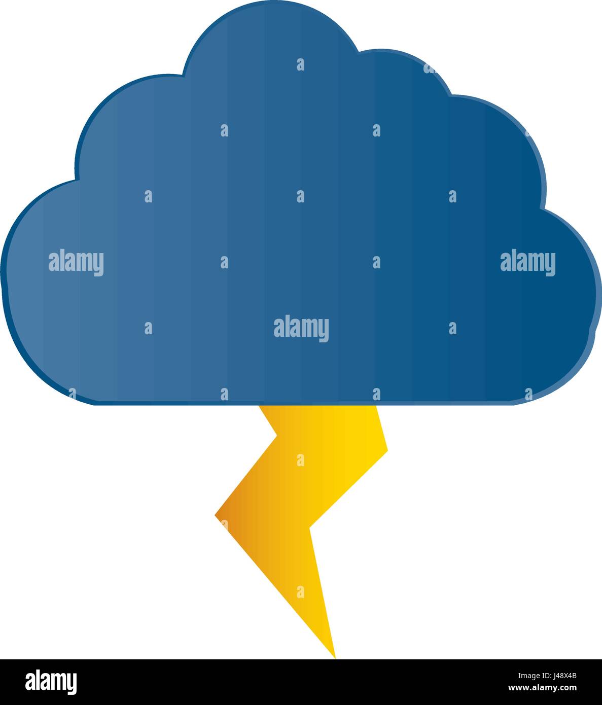 cloud and thunder icon Stock Vector Image & Art - Alamy