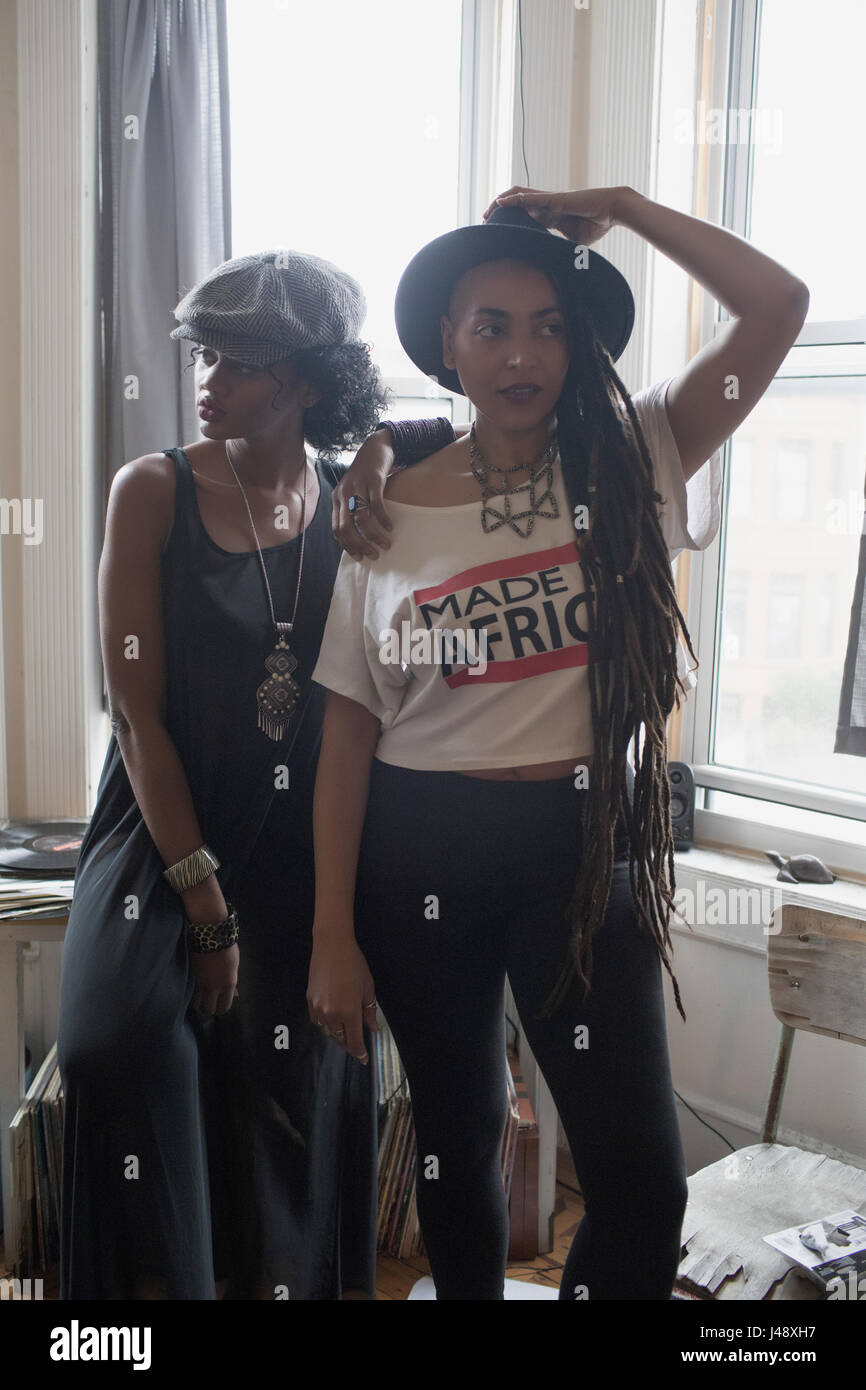 Two stylish young women Stock Photo - Alamy