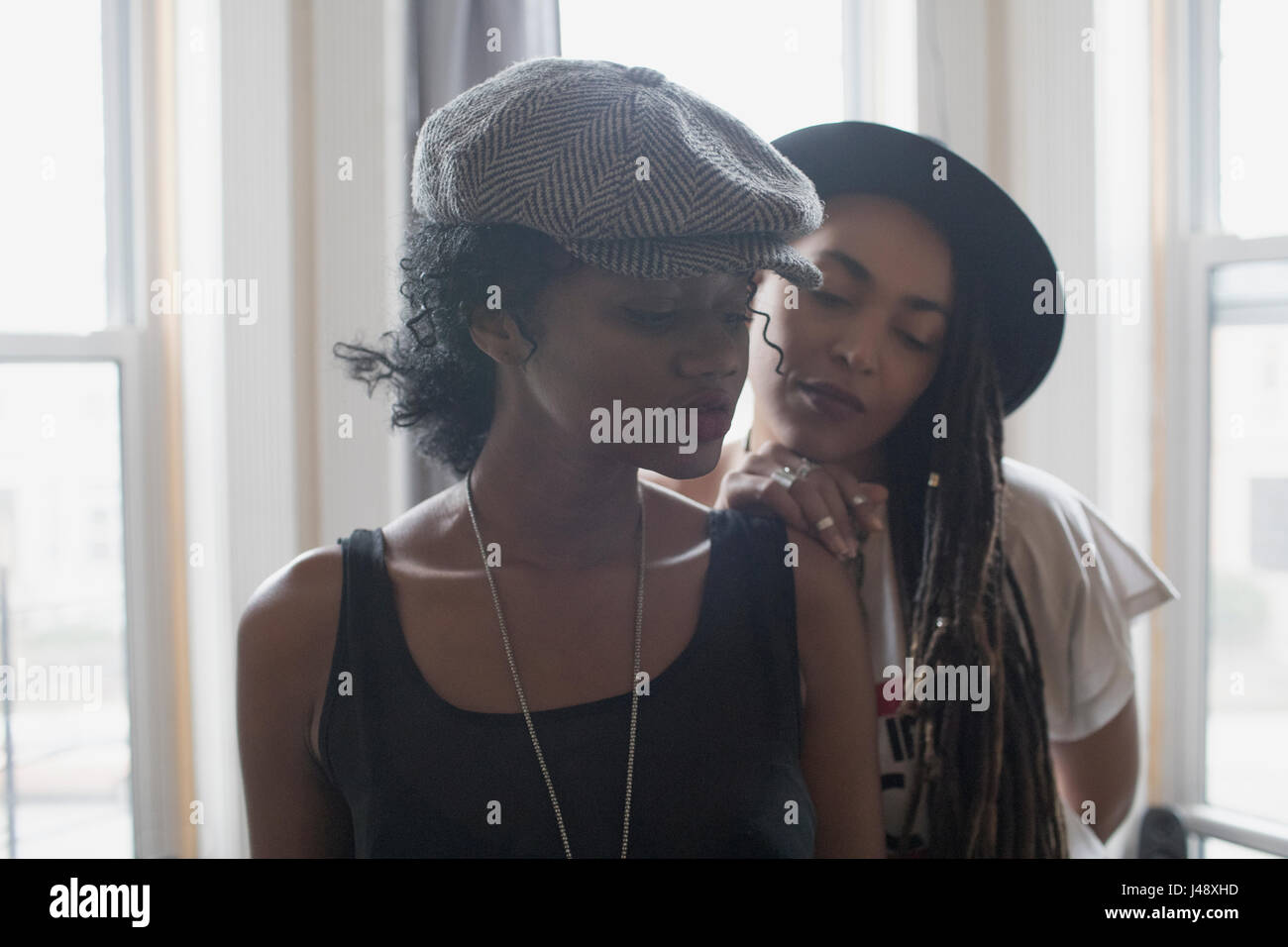 Two stylish young women Stock Photo - Alamy