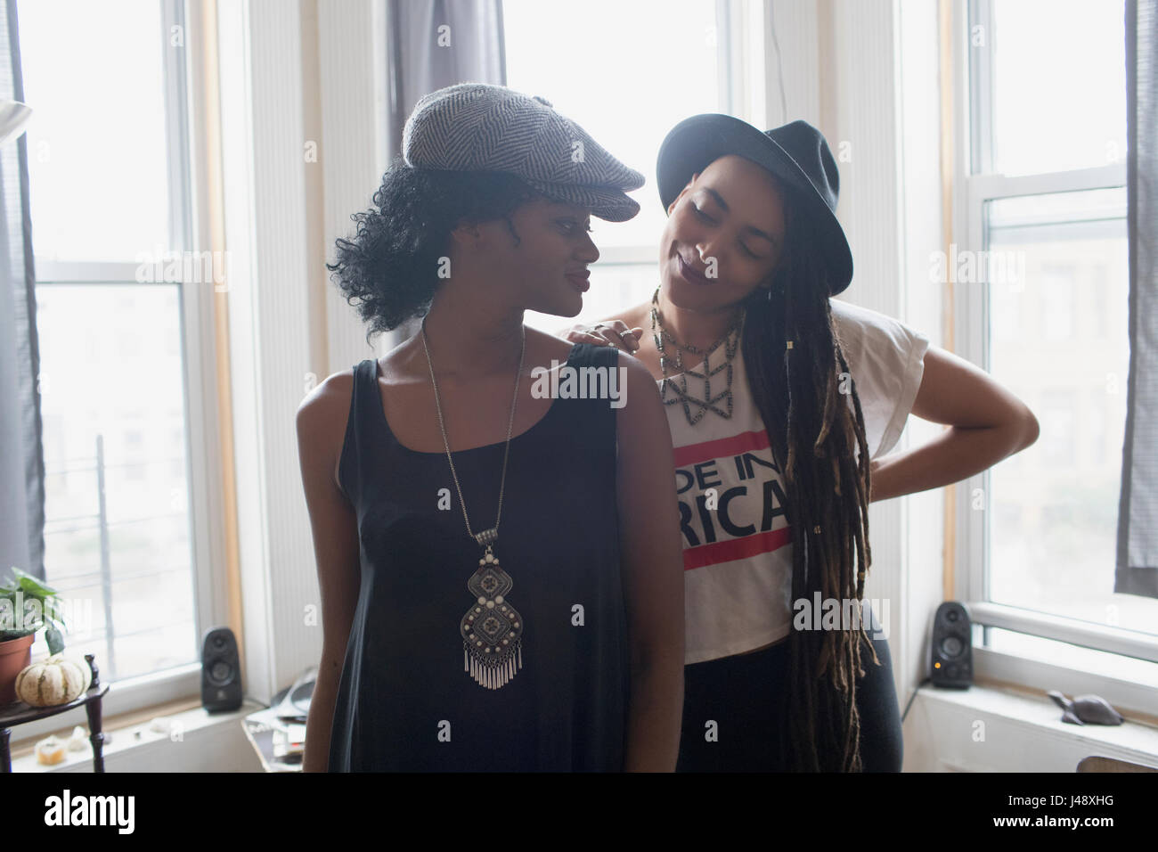 Two stylish young women Stock Photo - Alamy