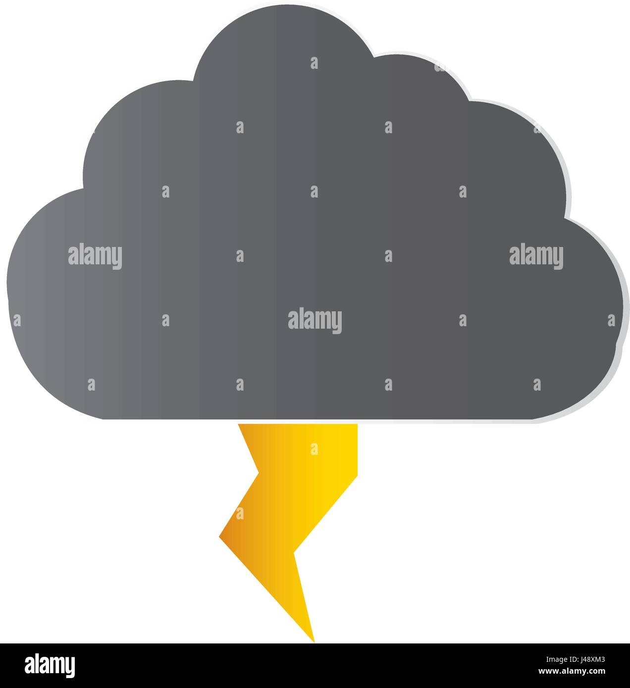 cloud and thunder icon Stock Vector Image & Art - Alamy