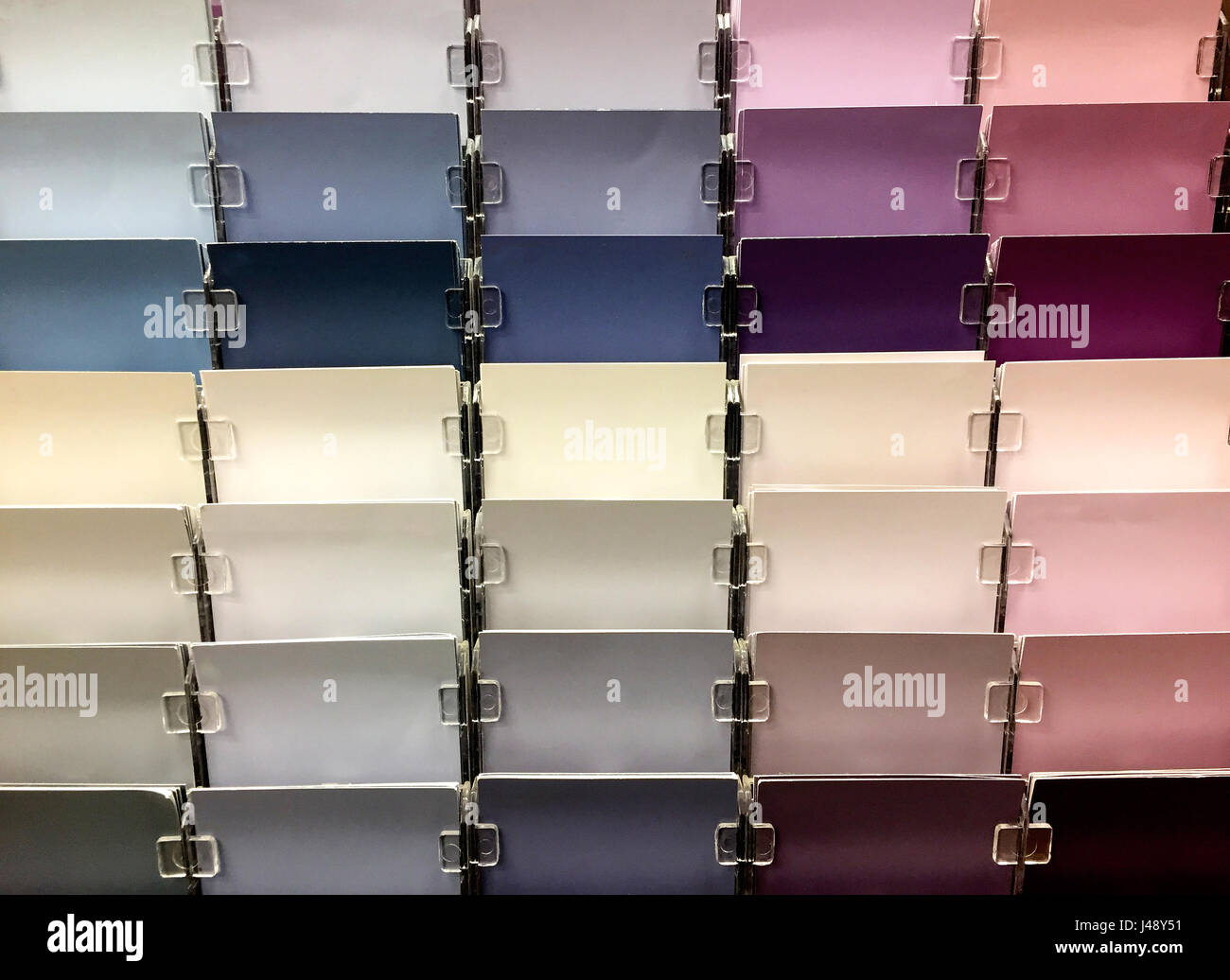 Colour swatches store samples. Rainbow sample colors catalogue Stock ...