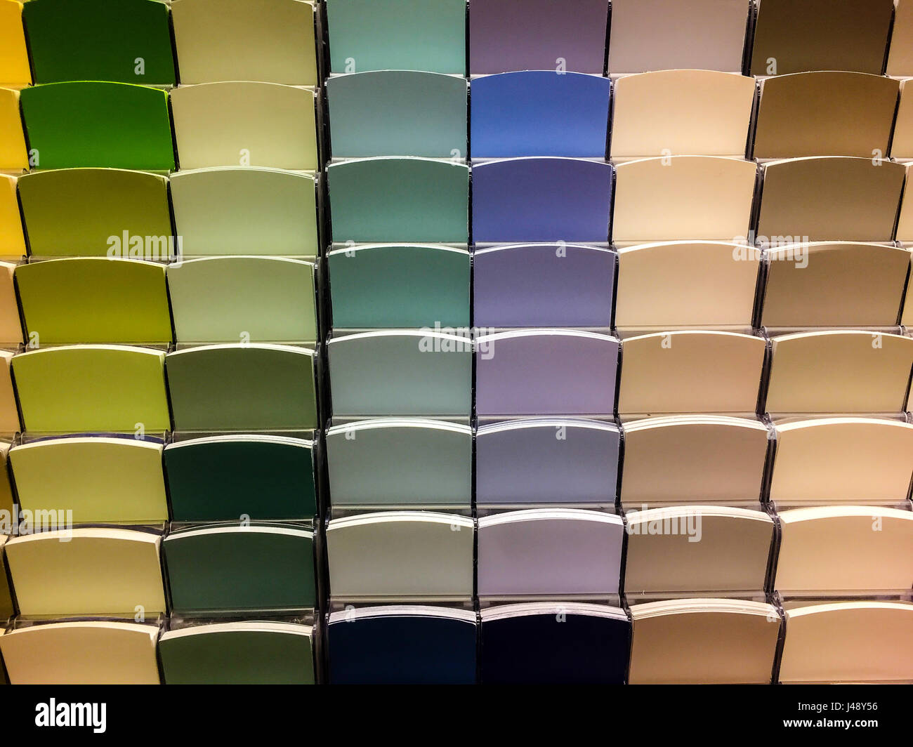 Colour swatches store samples. Rainbow sample colors catalogue Stock ...