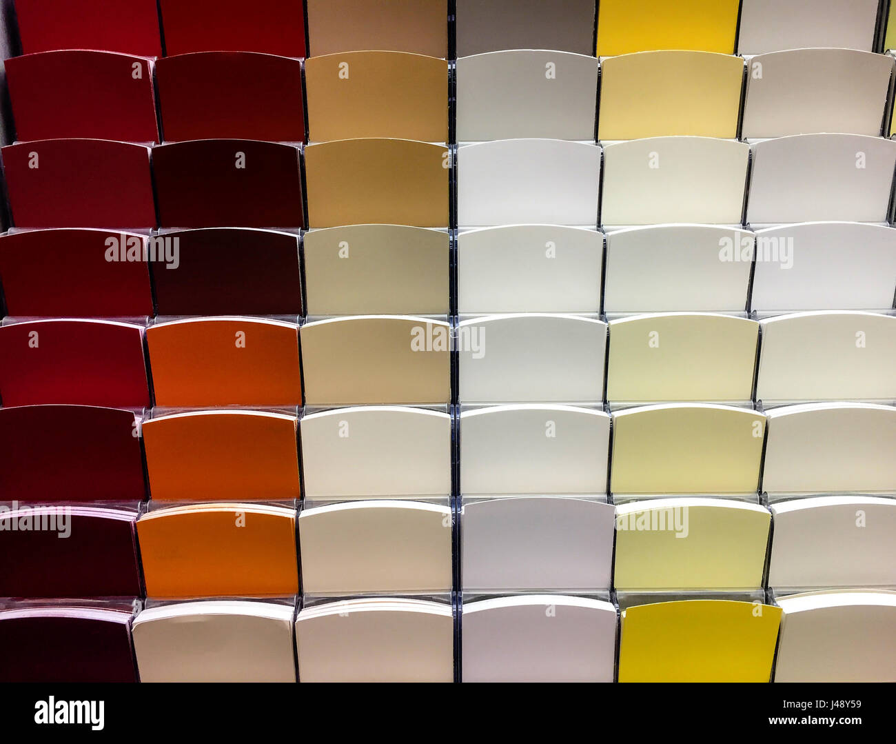 Colour swatches store samples. Rainbow sample colors catalogue Stock ...