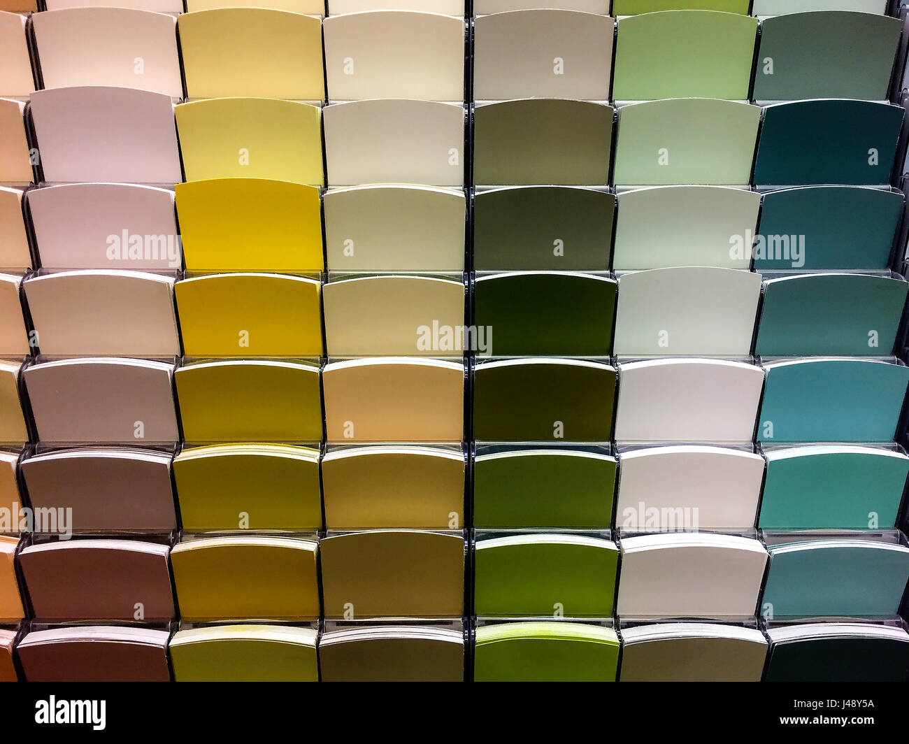 Colour swatches store samples. Rainbow sample colors catalogue Stock ...
