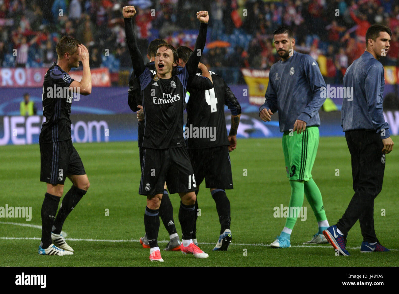 Madrid, Spain. 10th May, 2017. Luka Modric of Real Madrid celebrates ...