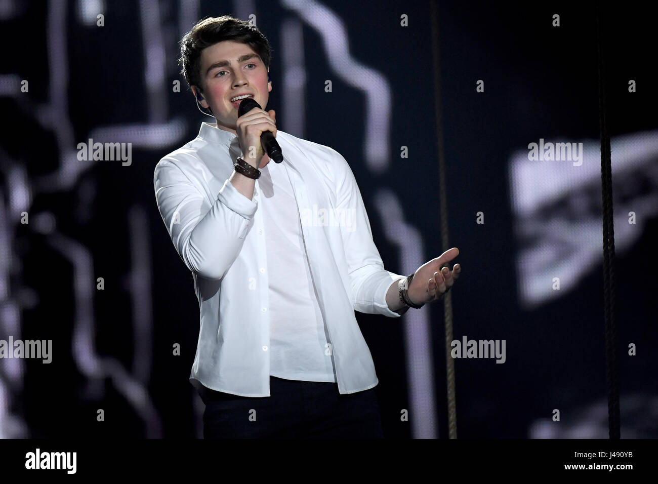 Kiev, Ukraine. 10th May, 2017. Brendan Murray for Ireland performs ...