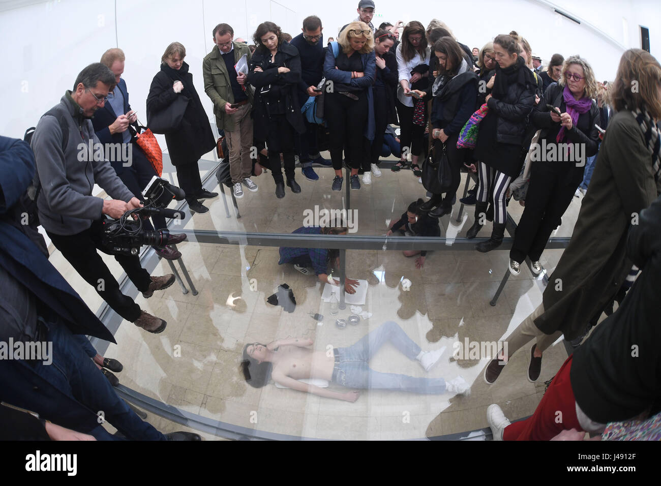 Venice, Italy. 10th May, 2017. Actors perform a performance by Anne ...