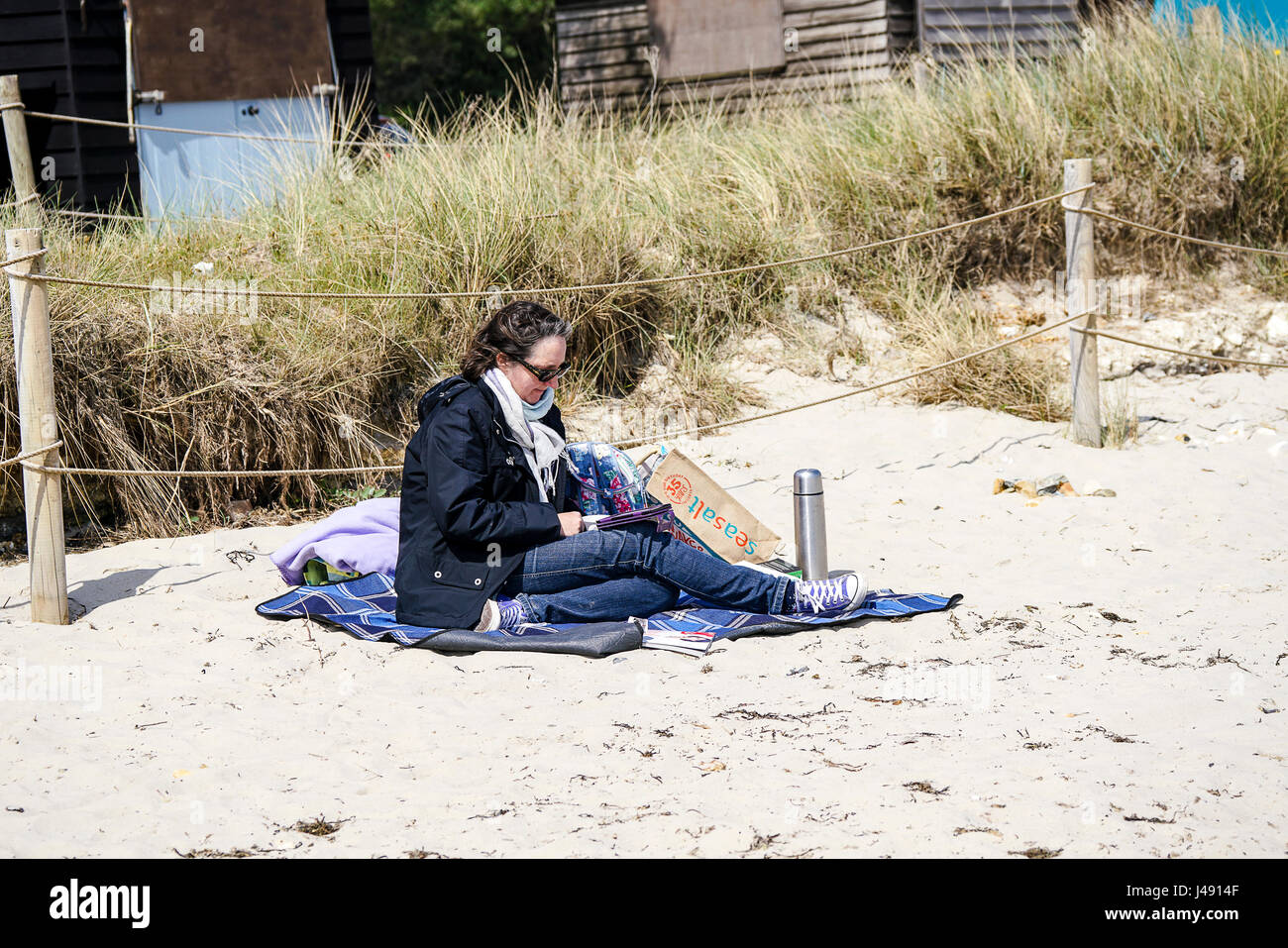 Studland Bay, Swanage. 10th May 2017. Sunny intervals over the south ...