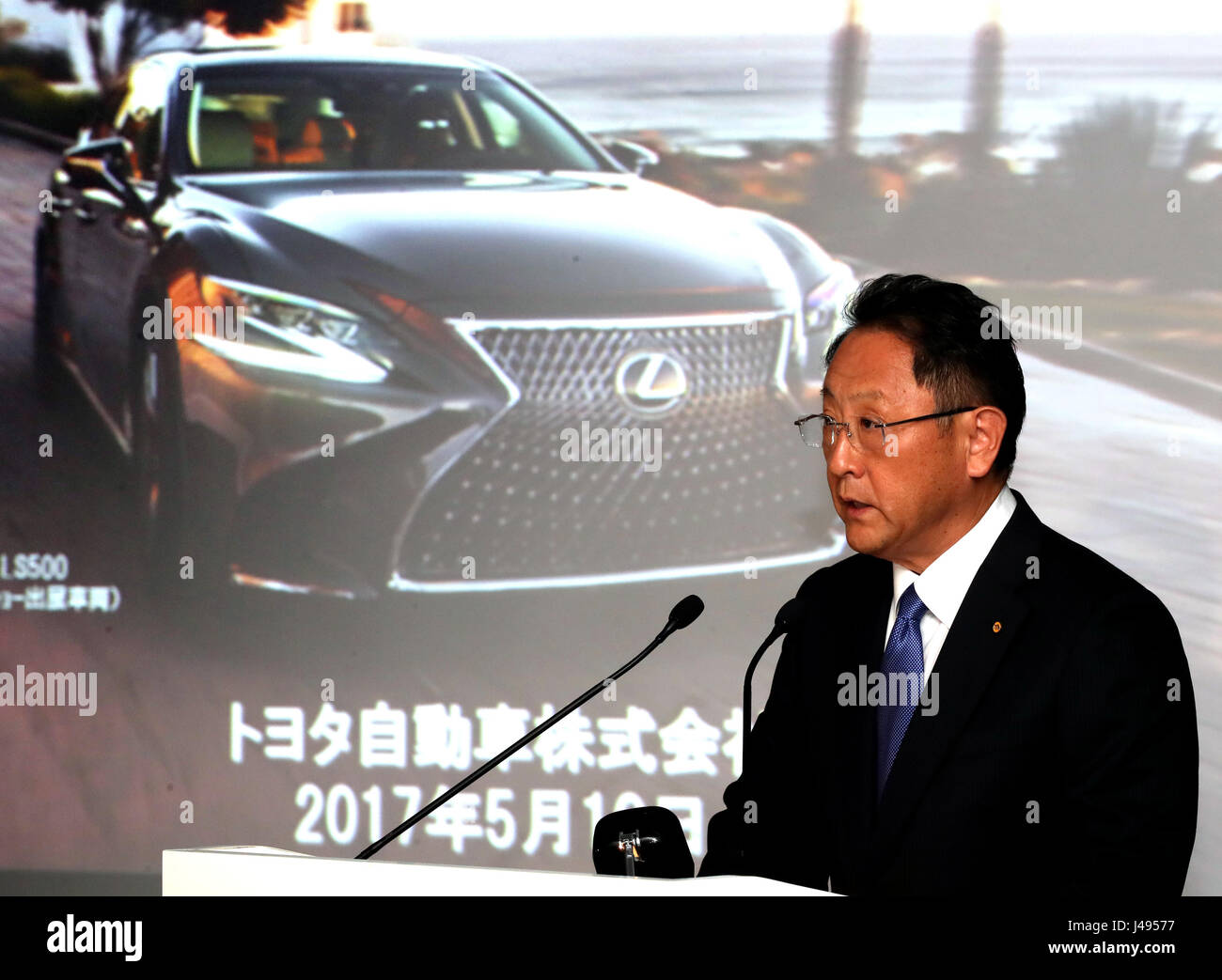 Tokyo, Japan. 10th May, 2017. Japan's automobile giant Toyota Motor ...