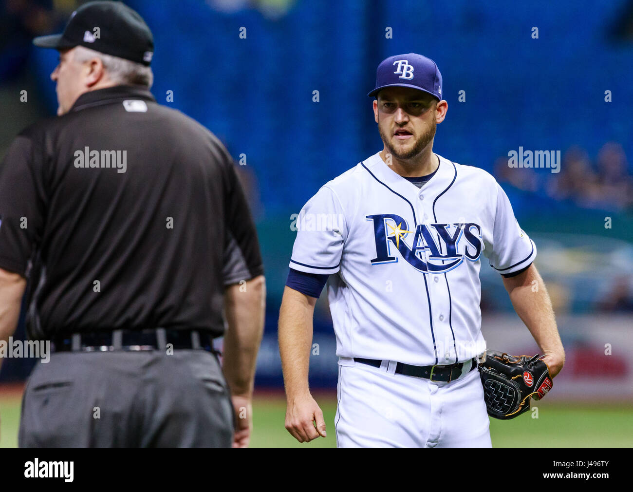Tropicana Field. 09th May, 2017. Florida, USA-Tampa Bay Rays starting ...