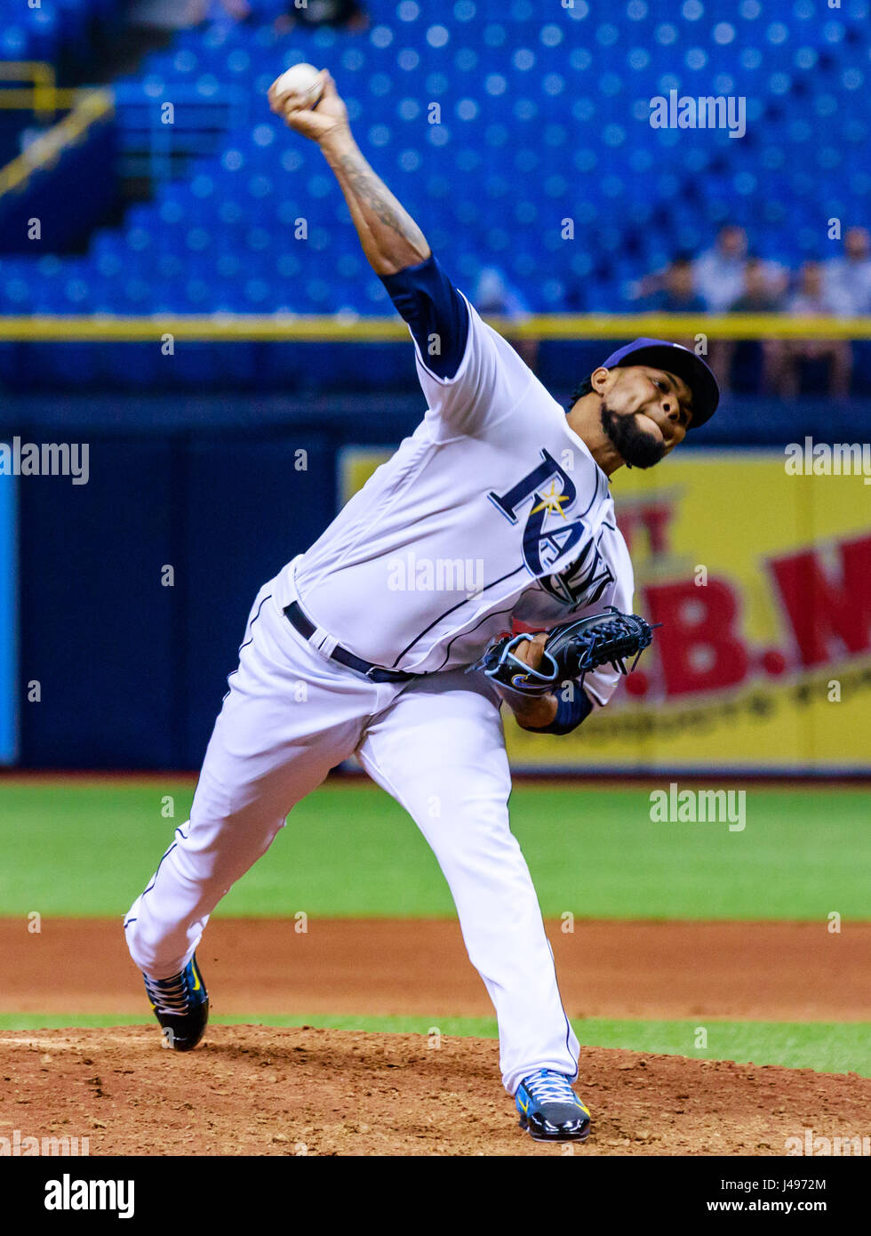 Tropicana Field. 09th May, 2017. Florida, USA-Tampa Bay Rays relief ...
