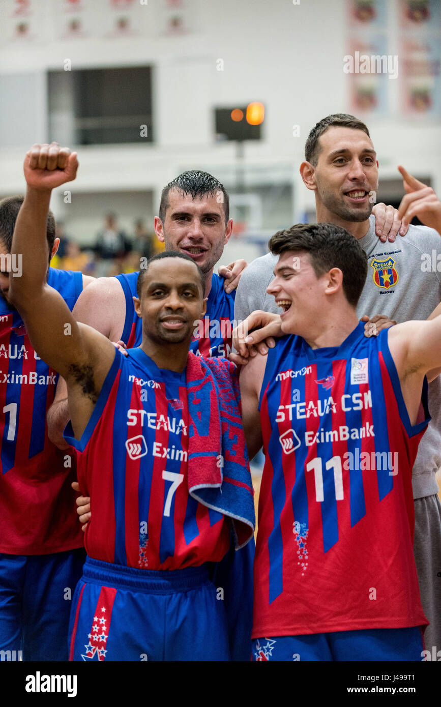Bucharest, Romania. 11th May, 2017. Morris Curry #7 of Steaua CSM ...