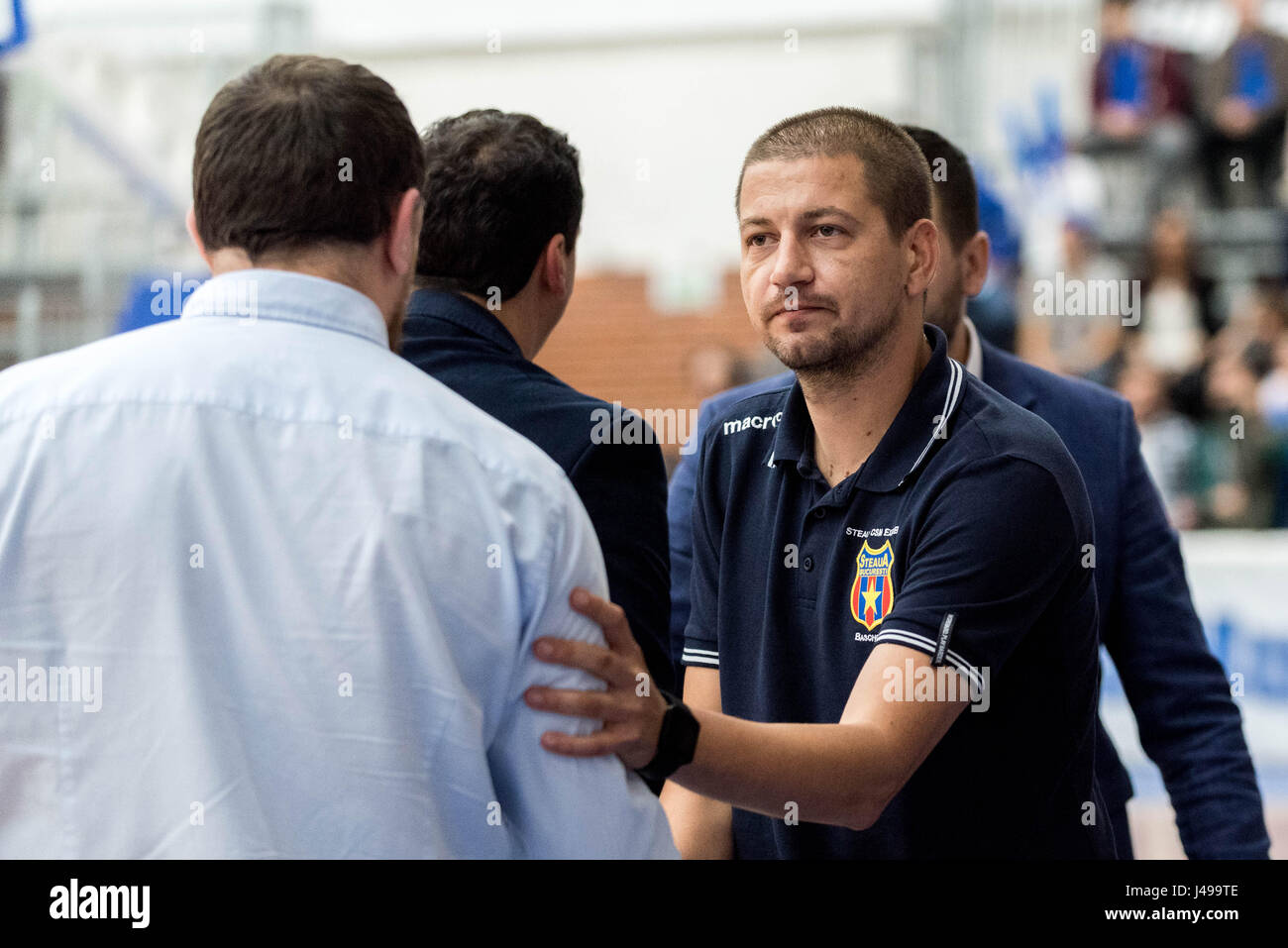 Bucharest, Romania. 11th May, 2017. Radu Costea the second assistant ...