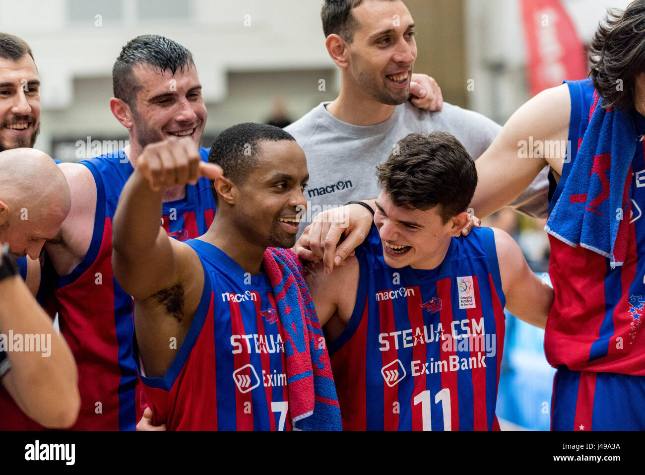 Bucharest, Romania. 11th May, 2017. Morris Curry #7 of Steaua CSM ...