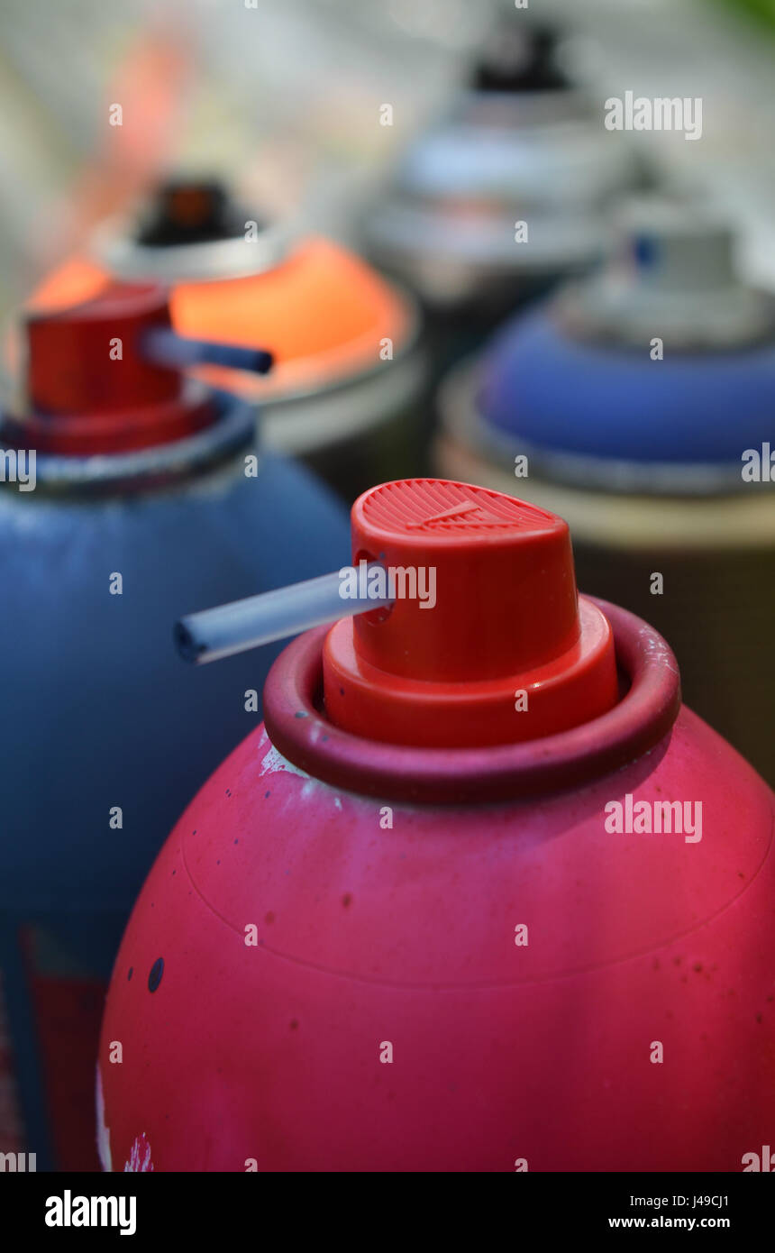 Spray can caps hi-res stock photography and images - Alamy