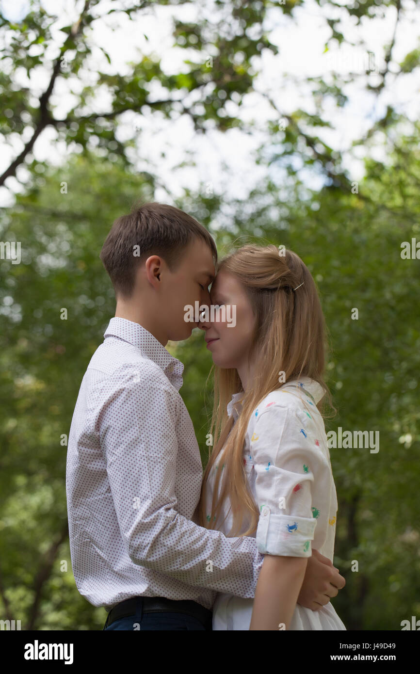 Love story. Two in hug Stock Photo - Alamy