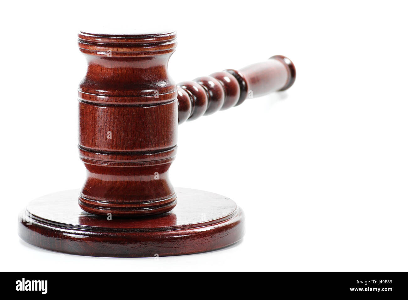wooden gavel isolated on white background Stock Photo - Alamy