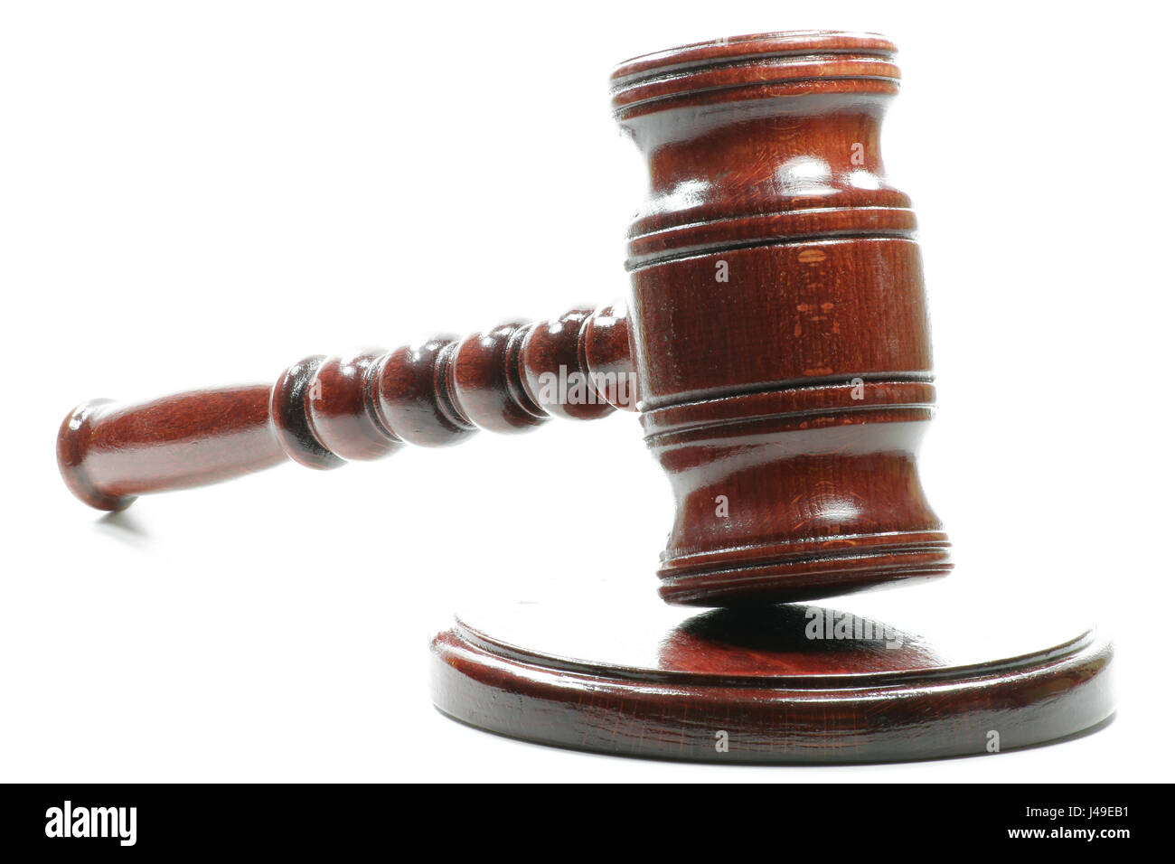 wooden gavel isolated on white background Stock Photo - Alamy