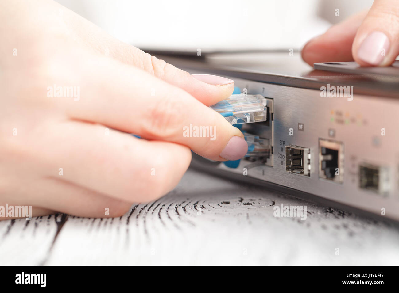 Female lan connector hi-res stock photography and images - Alamy