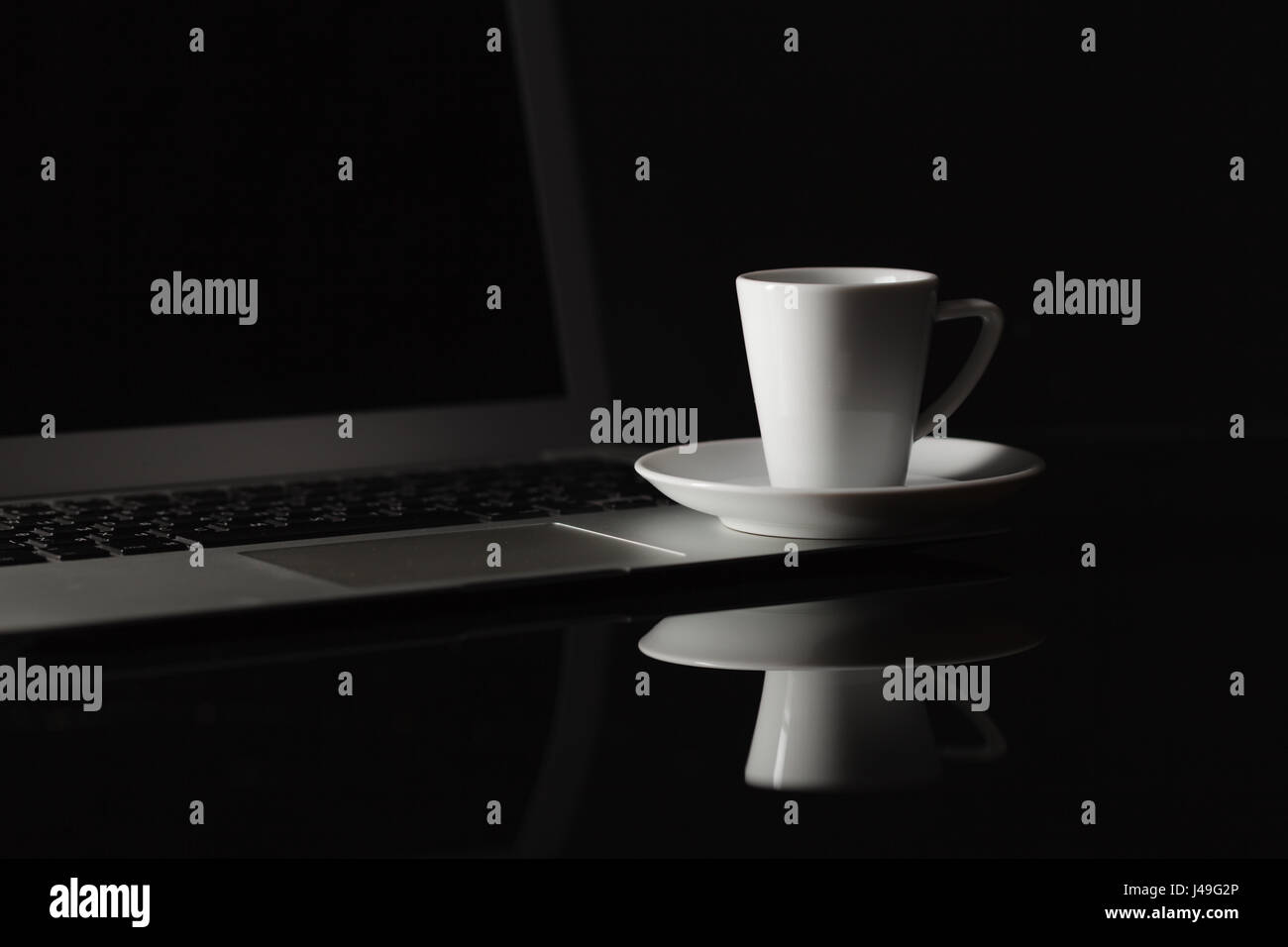 Office desk table with coffee cup Stock Photo - Alamy
