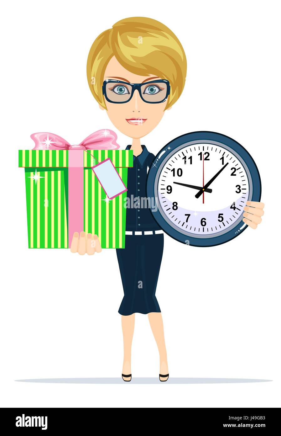 Woman watch white background Stock Vector Images - Alamy