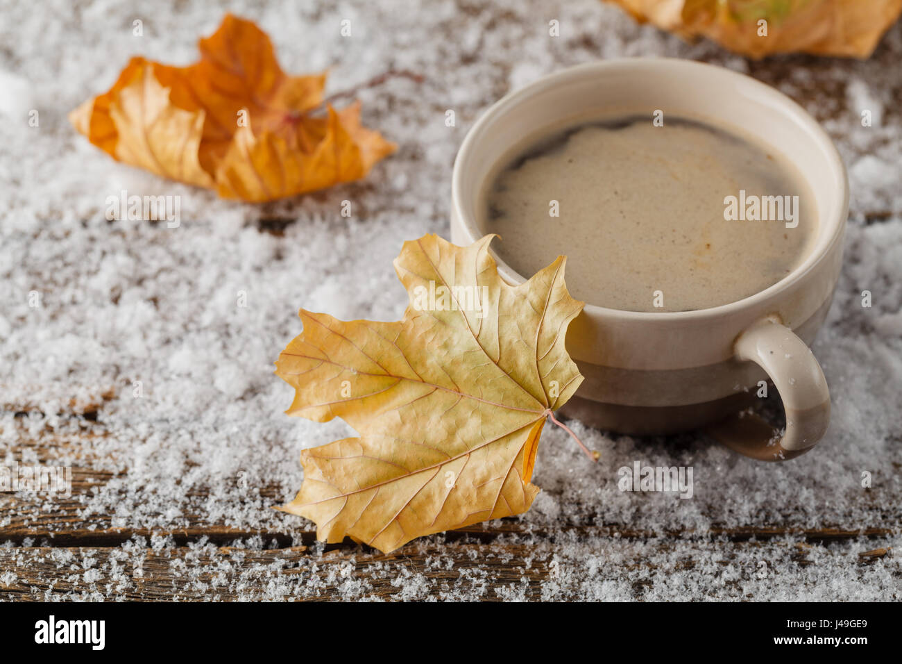 Morning autumn coffee Stock Photo - Alamy