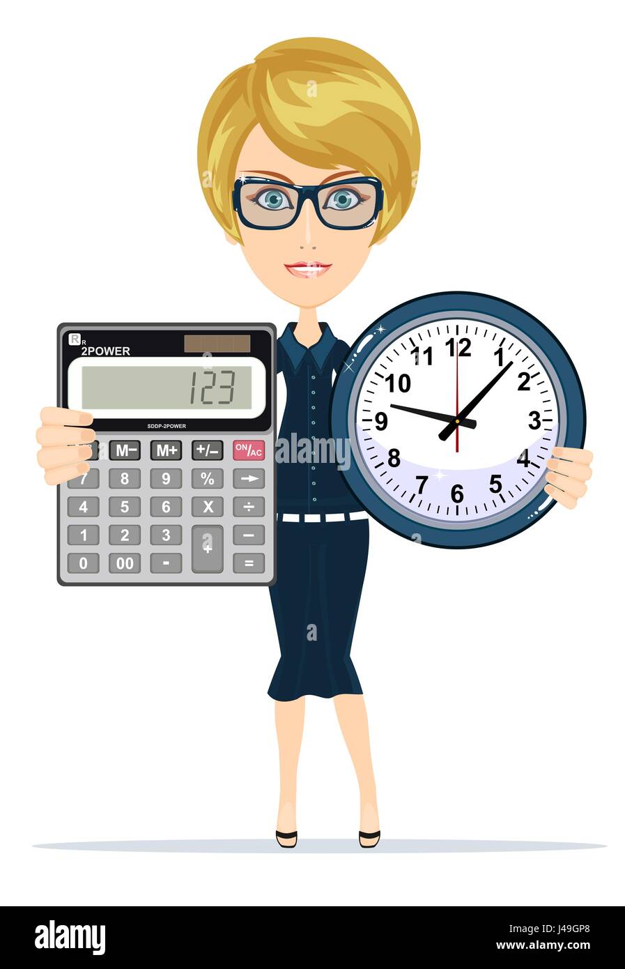 Alarm clock calculator on Stock Vector Images - Alamy