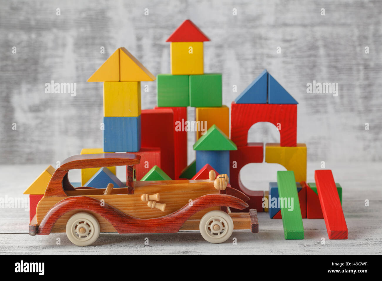 Toy Blocks City, Baby House Building Bricks, Kids Wooden Cubic over ...